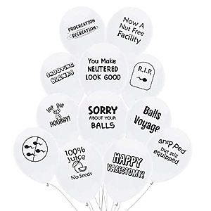 ROFLmart Funny Vasectomy Party Decorations Balloons