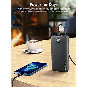 LOVELEDI Power-Bank-Portable-Charger - 40000mAh Power Bank PD 30W and QC 4.0 Quick Charging Built-in LED Display 2 USB 1Type-C Output Compatible with Most Electronic Devices on The Market