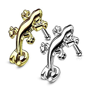 Covet Jewelry Gecko Nose Crawler 316L Surgical Steel Nose Bone Stud Ring
