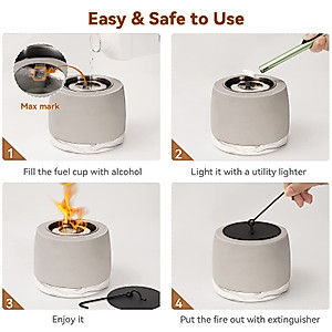 Orimit Tabletop Fire Pit Bowl with 3 Extendable Roasting Sticks, Portable Table Top Smores Maker, Personal Mini Fireplace for Indoor and Outdoor Use