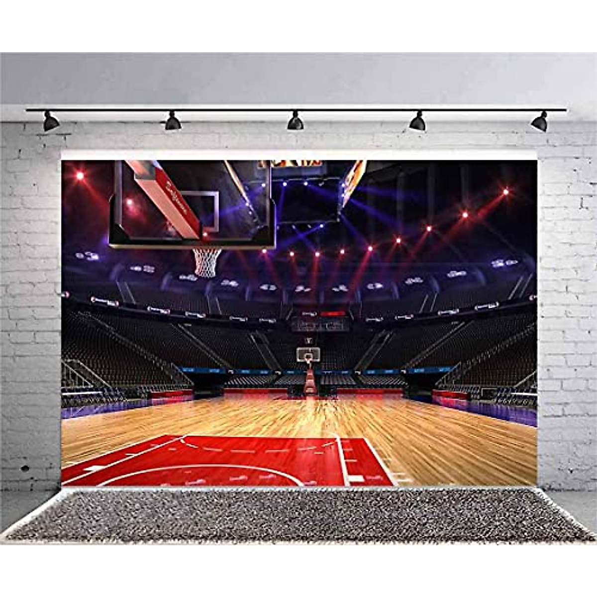 Flowerstown Basketball Backdrop Basketball Party Decorations for Birthday Parties for Fans Room or Sports backdrops Basketball Playground Theme Photography Backdrop Decoration 7x5ft FT070
