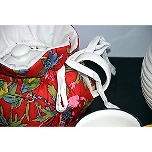 Marusthali Tea Pots Cozy-Kettle Cover for Teapots Keep Warm Tea Pot Dust Cover Home Kitchen Décor 5.9" X 7.8" (Red)
