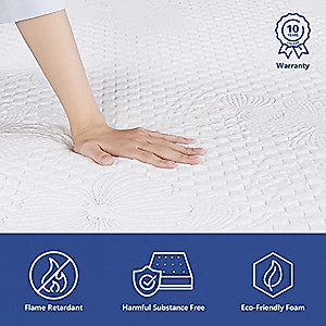 Olee Sleep 9" Cool I-Gel Multi Layered Memory Foam Mattress, Full, White