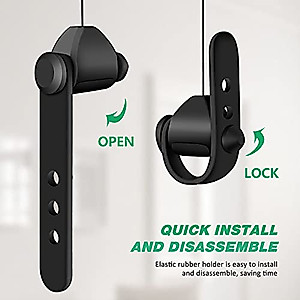 VR Cable Management, QIYO 6 Packs Retractable Ceiling Pulley System Compatible with VR Link Cable for Oculus Quest, HTC Vive, Rift S, PS VR, Vive Pro, Playstation VR, Valve Index VR Accessories