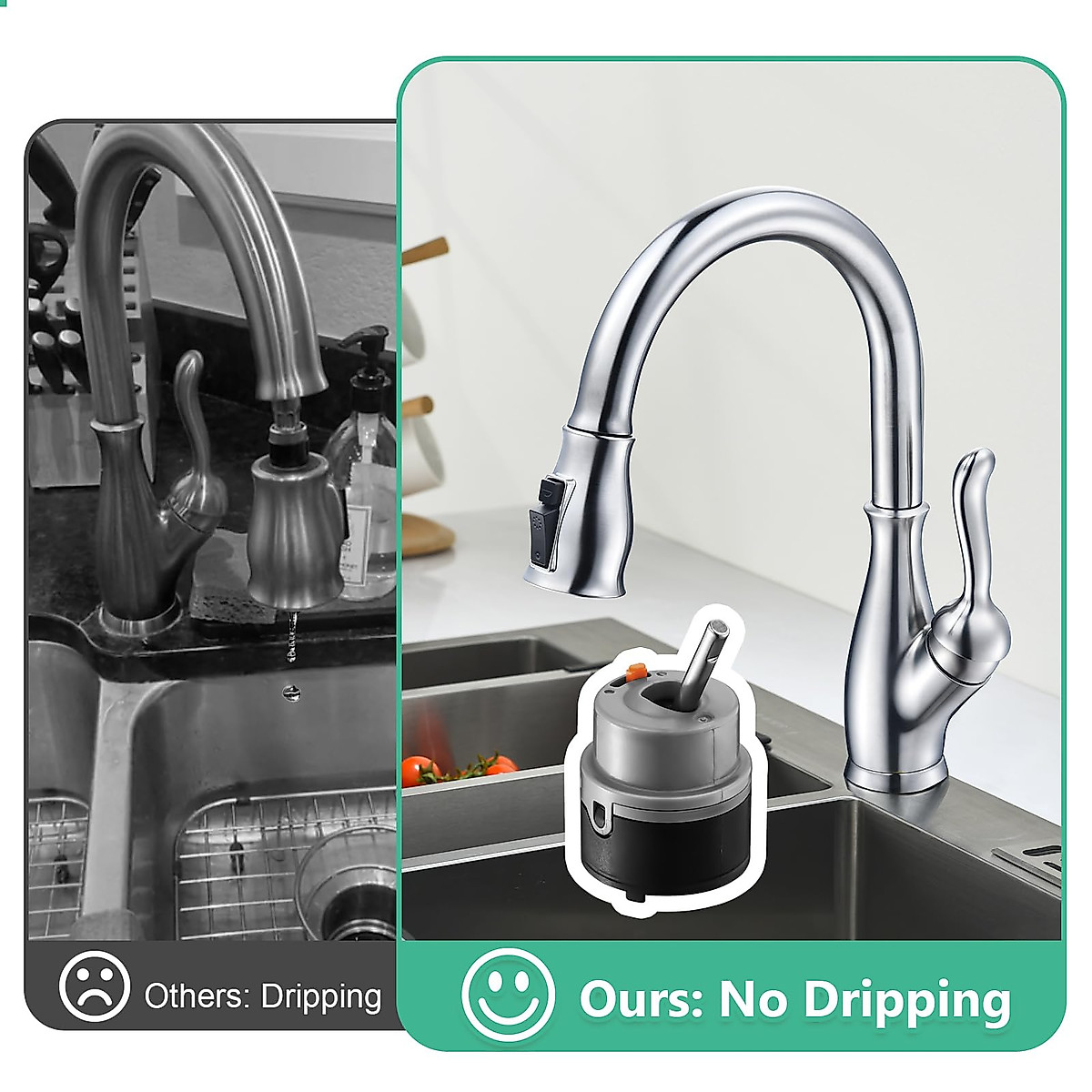 RP50587 Cartridge Compatible with Delta Single Handle Kitchen and Lavatory Faucets, Works with DIAMOND Seal Technology Models Featuring a 36 mm Motion Cartridge, RP51503 Bonnet Nut