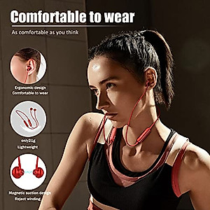 ESSONIO Neckband Bluetooth Headphones Bluetooth Headphones Wireless air Neckband Bluetooth Headphones with HD Microphone and Noise Reduction Headphones for Sport