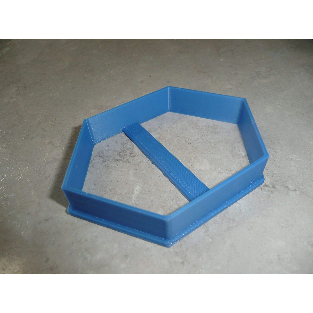 LONG HEXAGON OUTLINE SIX SIDED POLYGON SHAPE FRAME COOKIE CUTTER MADE IN USA PR3831