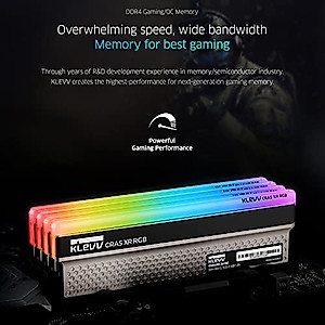 KLEVV CRAS XR RGB DDR4 16GB (2x8GB) 4000MHz CL19 1.4V Gaming Desktop Ram Memory SK Hynix Chip XMP 2.0 Ready (KD48GU880-40B190Z)