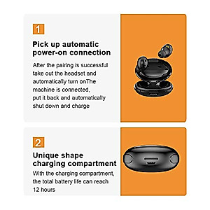 Wireless Earbuds,Bluetooth Headphones with Mic USB-C LED Display Charging Case, IPX6 Waterproof Wireless Earphones,HiFi Stereo Deep Bass,in-Ear Headset for Sport Work