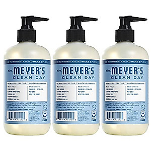 Mrs. Meyer's Hand Soap, Made with Essential Oils, Biodegradable Formula, Rain Water, 12.5 fl. oz - Pack of 3