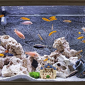 balacoo Aquarium Resin Castle Decoration Fish Tank Roman Castle Cave Hideout Betta Fish Ornament Accessories