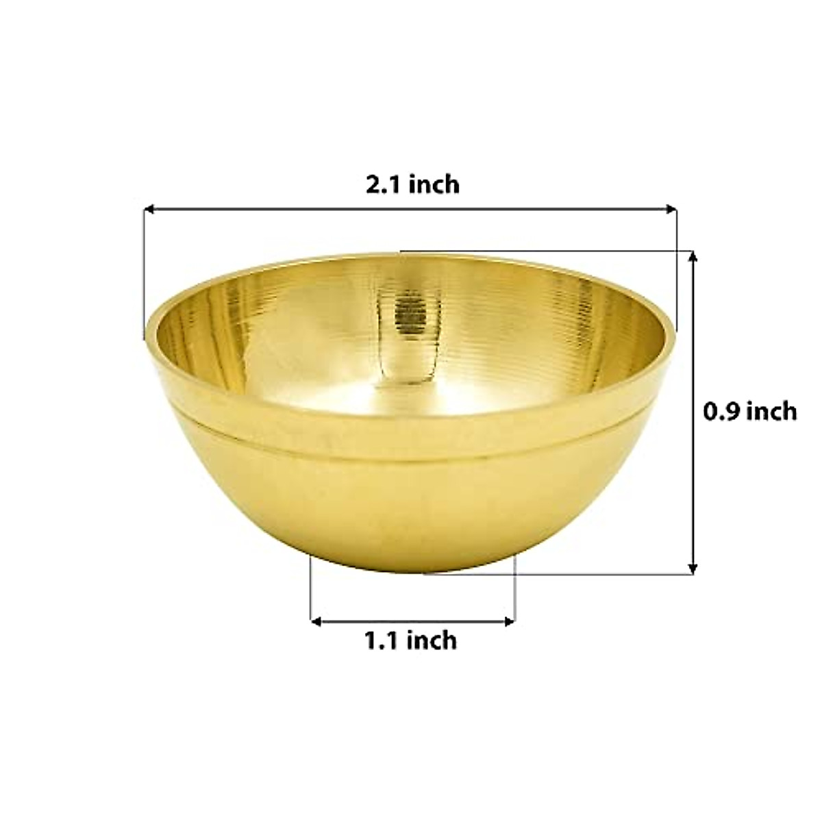 Shubhkart Brass Offering Bowl, Pack of 7 Brass Mini Water Bowl Tibet Tibetan Buddhist Supplies, for Buddhist Ceremonies, Burning incense cones, Dhoop,Meditation