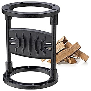 PooLuck 2023 Newest Firewood Kindling Splitter, Kindling Log Wood Splitter Cracker, Cast Iron Manual Log Splitter Wedge with Double-Edge Wood Splitting Wedge, Heavy Duty Firewood Splitter Wood Cracker