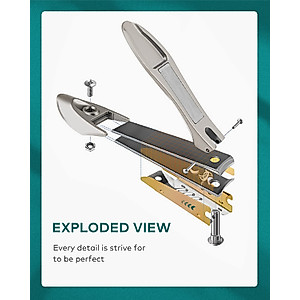 Nail Clippers for Thick Nails, Professional Nail Cutter with Catcher, Medical Grade Stainless Steel, Sharp and Durable Nail Clipper Kit for Men and Women, Bionics Design(Small and Big)