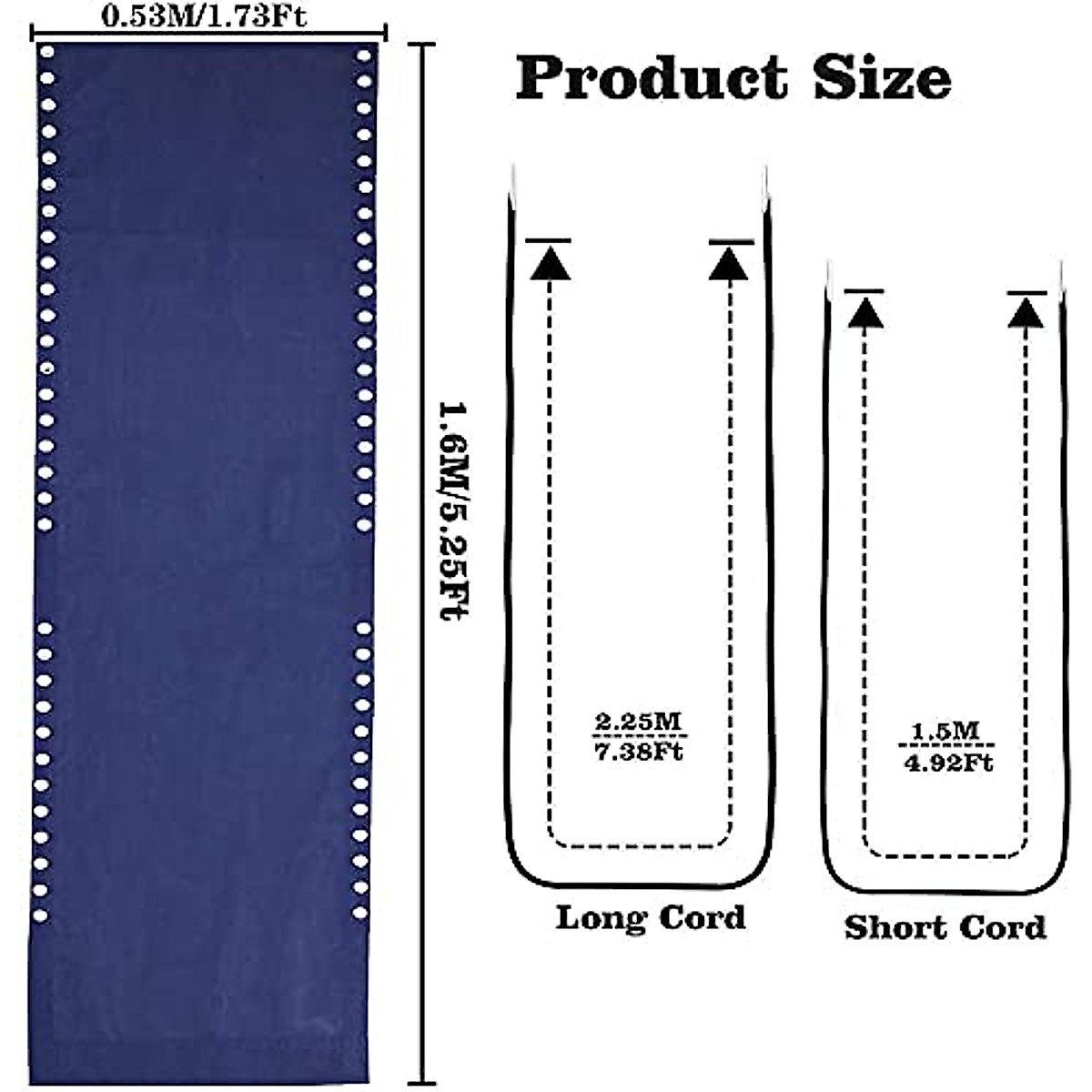 Gravity Chair Replacement Fabric with Bungee Cord Kit, Repair Cloth with Lace for Anti-Gravity Lounge, Mesh Part for Patio Sling Folding Recliner Couch Outdoor Pool Lawn