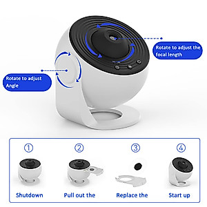 Star Projector,Planetarium Galaxy Projector for Bedroom Decor,Starry Sky Night Light with 4K Replaceable 12 Galaxy Discs,Timed Night Light Projector for Kids,Home Theater,Ceiling,Room Decoration