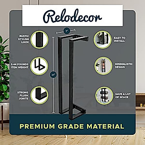 RELODECOR Blanket Wall Rack (Black), Blanket Holder for Bedroom and Living Room, Blanket and Towel Wall Mount Rack, Towel Wall Mounted Shelf, Floating Blanket Storage, Wall Decorative Blanket Shelf