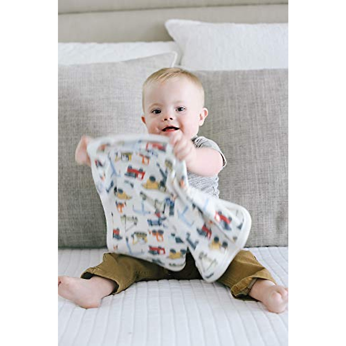 Copper Pearl 3-Layer Knit Security Blanket Set Sized 16" x 16" 2-Pack Diesel