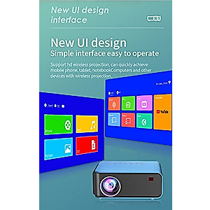 GXBPY T4 Mini Projector 3600 Lumens Support Full 1080P LED Proyector Big Screen Portable Home Theater Smart Video Beamer (Color : Black)