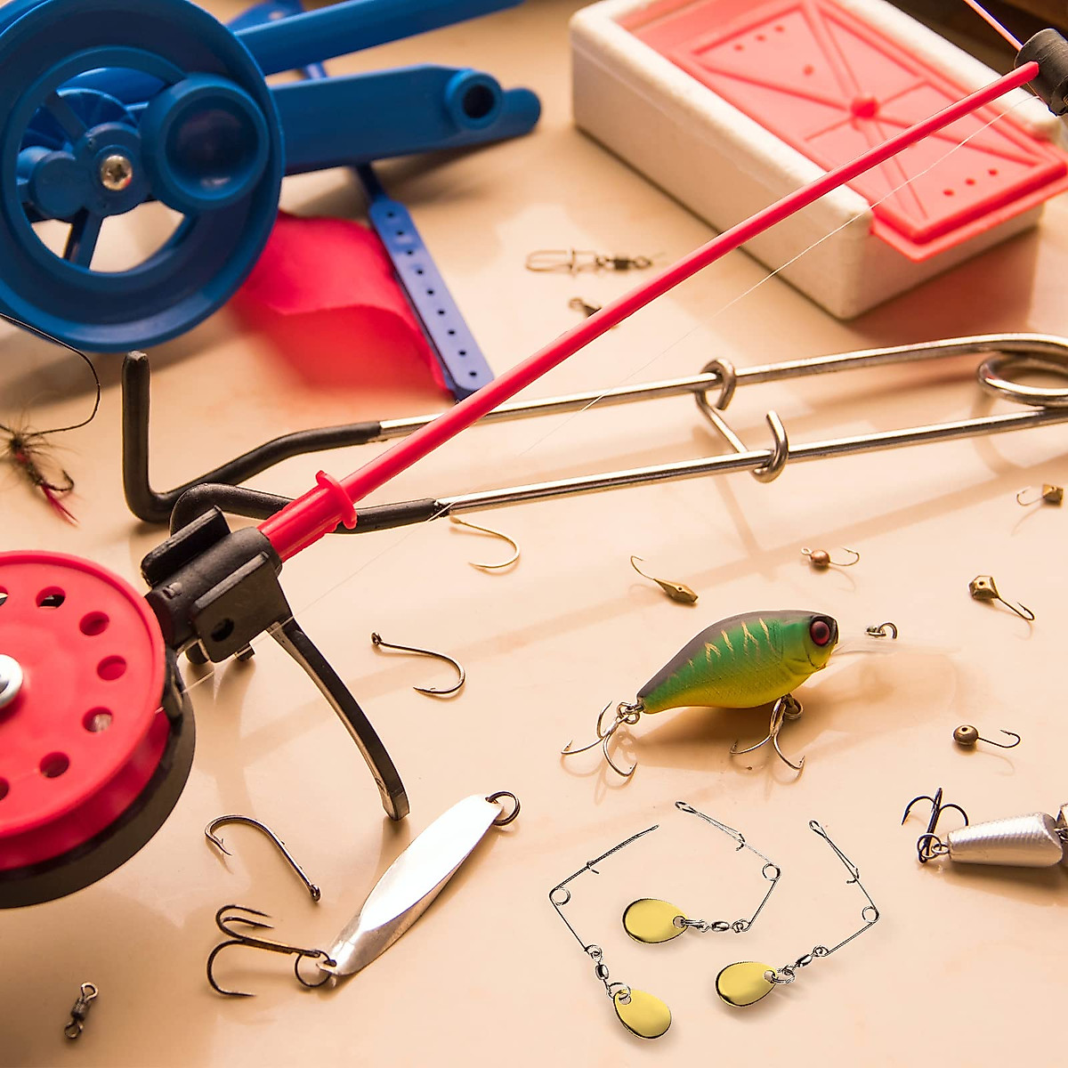 Sumind 40 Pieces Fishing Spinner Blades Spinner Bait Smooth Spoons Rigs Fishing Spoons Blades Lures Accessories(Gold)