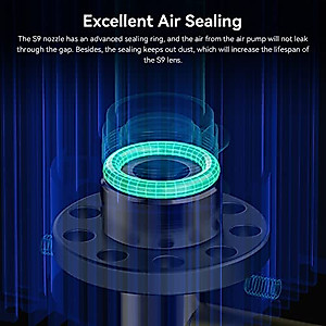 SCULPFUN Air Assist with S9 Air Assist Nozzle Kit, Laser Engraver Air Assist Upgrade, Cut Faster and Deeper, Clean and Smooth Edge Cuts, Perfectly Fits with S9 Laser Engraving Machine