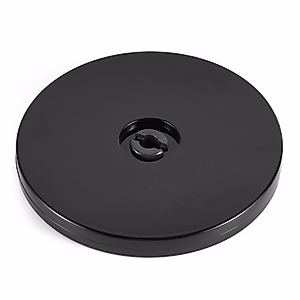 9 inch Lazy Susan Turntable Black Acrylic Ball Bearing Rotating Tray for Spice Rack Table Cake Kitchen Pantry Decorating TV Laptop Computer Monitor, 50-lb Load Capacity (360˚ Rotation)