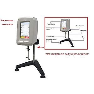 VTSYIQI Stormer viscometer Viscosity Tester Viscosity Meter Paint Ink Viscosity Meter with 5 inch Colorful Touch Screen KU Value Digital rotational viscometer Rotary visometer
