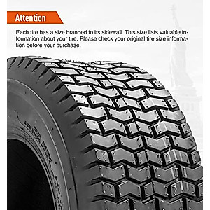 HALBERD 2PCS 16x6.50-8 Lawn & Garden Mower Tires Turf Friendly, 16x6.5-8 Great Traction for Garden Tractors, Walk-behind Mowers, Turf Maintenance Vehicles, Golf Carts, Snowblowers, Utility Vehicles