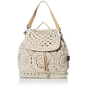 The Sak womens Women's Sayulita Crochet Backpack, Natural Medallion, One Size US