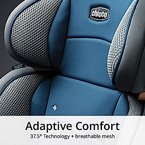 Chicco KidFit® Adapt Plus 2-in-1 Belt-Positioning Booster Car Seat, Backless and High Back Booster Seat, for Children Aged 4 Years and up and 40-100 lbs. | Ember/Black