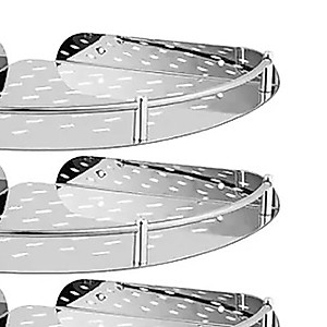 Nachukan 4 Pcs Stainless Steel Corner Shower Shelves, Triangular Wall Mounted Bathroom Racks - Strong Load Bearing Space Saving Shower Rack