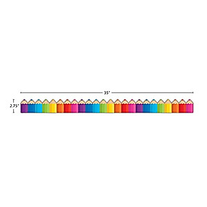 Teacher Created Resources 3496 Colored Pencils Die-Cut Border Trim