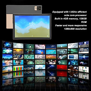 10.1 Inch Tablet, Efficient Octa Core Processor, 128Gb 4Gb 7000Mah, 1280X800 FHD Screen, USB C Charging Port Dual Sim, Dual Standby, Dual Speakers for Android 11(USA)