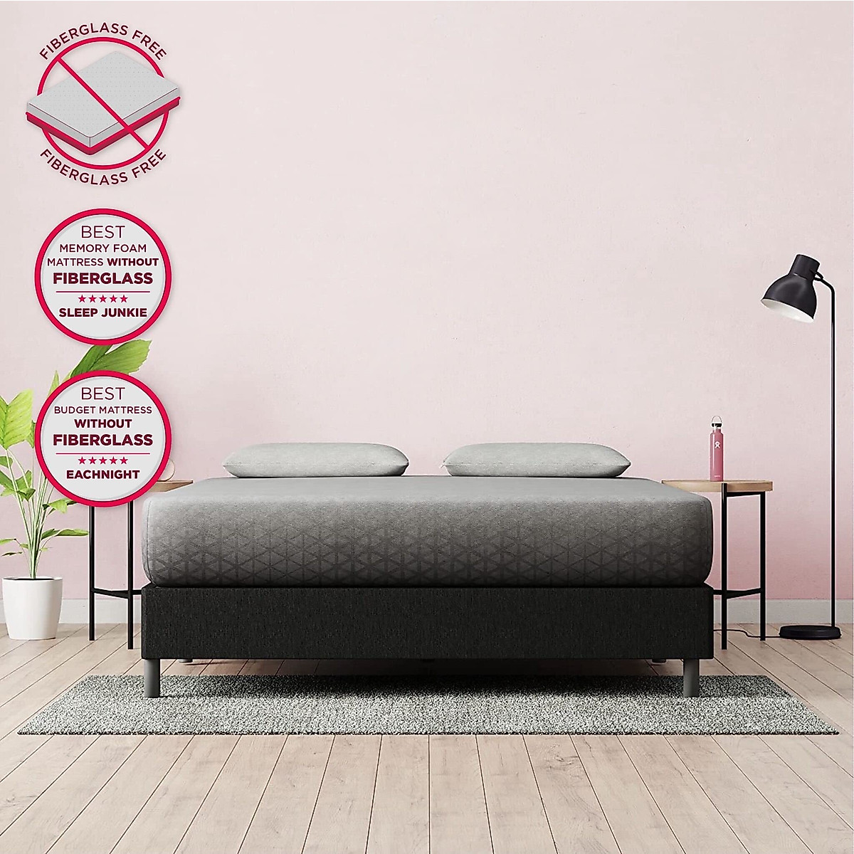 ZOMA Start California King Mattress, 10" Inch Memory Foam Cal King Bed Mattress in a Box with CertiPUR-US Foam for a Supportive & Cooler Sleep, Medium-Soft Feel, Fiberglass Free Mattress, Grey