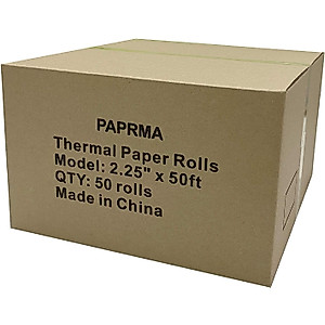 PAPRMA 2 1/4'' x 50' Receipt Paper Rolls POS Thermal Paper Cash Register Paper Rolls for Credit Card Machine(50 Rolls)