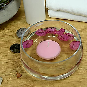 Zest Candle 12-Piece Floating Candles, 3-Inch, Light Rose