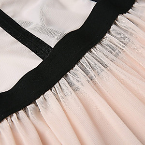 ALLoveble Women's Sexy Lace Lingerie Dress Cupless Strappy Chemise babydoll Nightwear (S, Apricot)