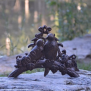 Garden Hose Holder Cast Iron Wrought Iron Bird European Style Pipe Rack Antique Metal Garden Yard Decorative Rustic Hose Hanger (Color : Cast Iron, Size : One Size)