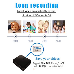 Spy Camera WiFi, Smallest Hidden Cameras, HD1080P Mini Home Security Cameras,Covert Baby Nanny Cam with Cell Phone App, Tiny Smart Camera for Indoor Video Recorder Activated Night Vision