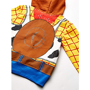 Disney Boys' Toddler Sheriff Woody Toy Story Costume Hoodie, Yellow, 5T