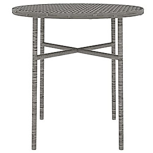 qiangxing 3 Piece Patio Dining Set Outdoor Patio Dining Set Outdoor Patio Furniture Patio Set Patio Table and Chairs Set Poly Rattan Gray 3098029