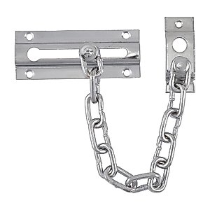 TIMCO Door Chain Security Lock - Allowing Reduced Opening Angle of The Door, for Your Added Security - Polished Chrome - 85mm