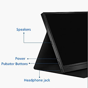 14 Inch 1080P Portable Monitor, IPS Screen, with Foldable Stand
