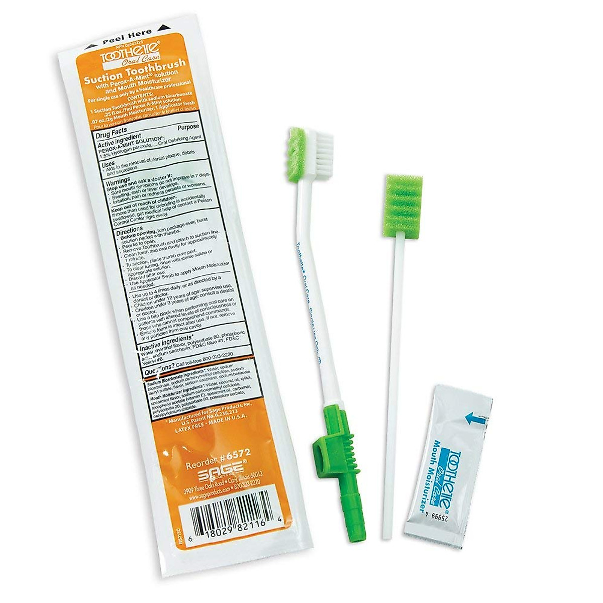 Toothette Suction Toothbrush Kit, 6572 - Case of 100