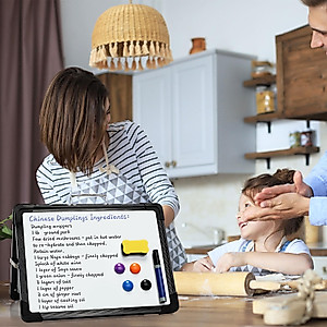 Patelai 2 Pack Small Desktop Dry Erase Board 16" x 12" Double Sided Magnetic Board Foldable Portable Dry Erase Board Mini Board Easel for Memo Kids Drawing Teacher Instruction