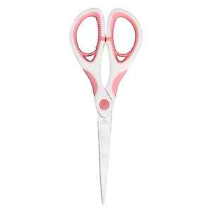 Multipurpose Pink Scissors Ergonomic Comfort-Grip Shears Stainless Steel 6.9 Inches Office Scissors for Fabric Cutting, Home, Leather Arts Crafts Scissors (Pink)