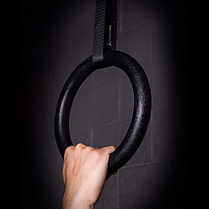ProsourceFit Fitness Gymnastics Rings with Straps for Total Body Conditioning at Home
