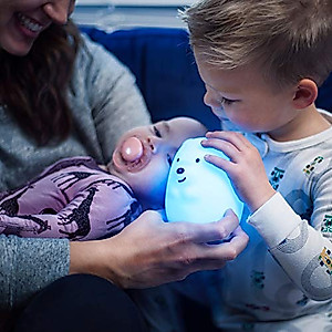 Lumipets Animal Kids Night Light, Silicone Nursery Light for Baby and Toddler, Squishy Night Light for Kids Room, Animal Night Lights for Girls and Boys, Kawaii Lamp (Junior Bear)