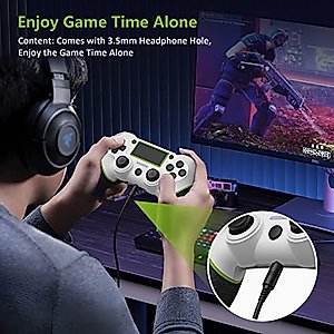 MAOMIEMIE Play-station 4 Controller Wireless Compatible with PS-4/Pro/Slim/PC/laptop, Gaming Controller with 6-Axis Motion Sensor/Dual Motor Vibration/Chargable/Turbo Continuous Shooting Adjustable