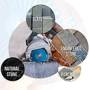 5Pcs/Box 4" Diamond Saw Blade Super Thin Porcelain Cutting Blade for Porcelain Tile Ceramic Granite Marble…